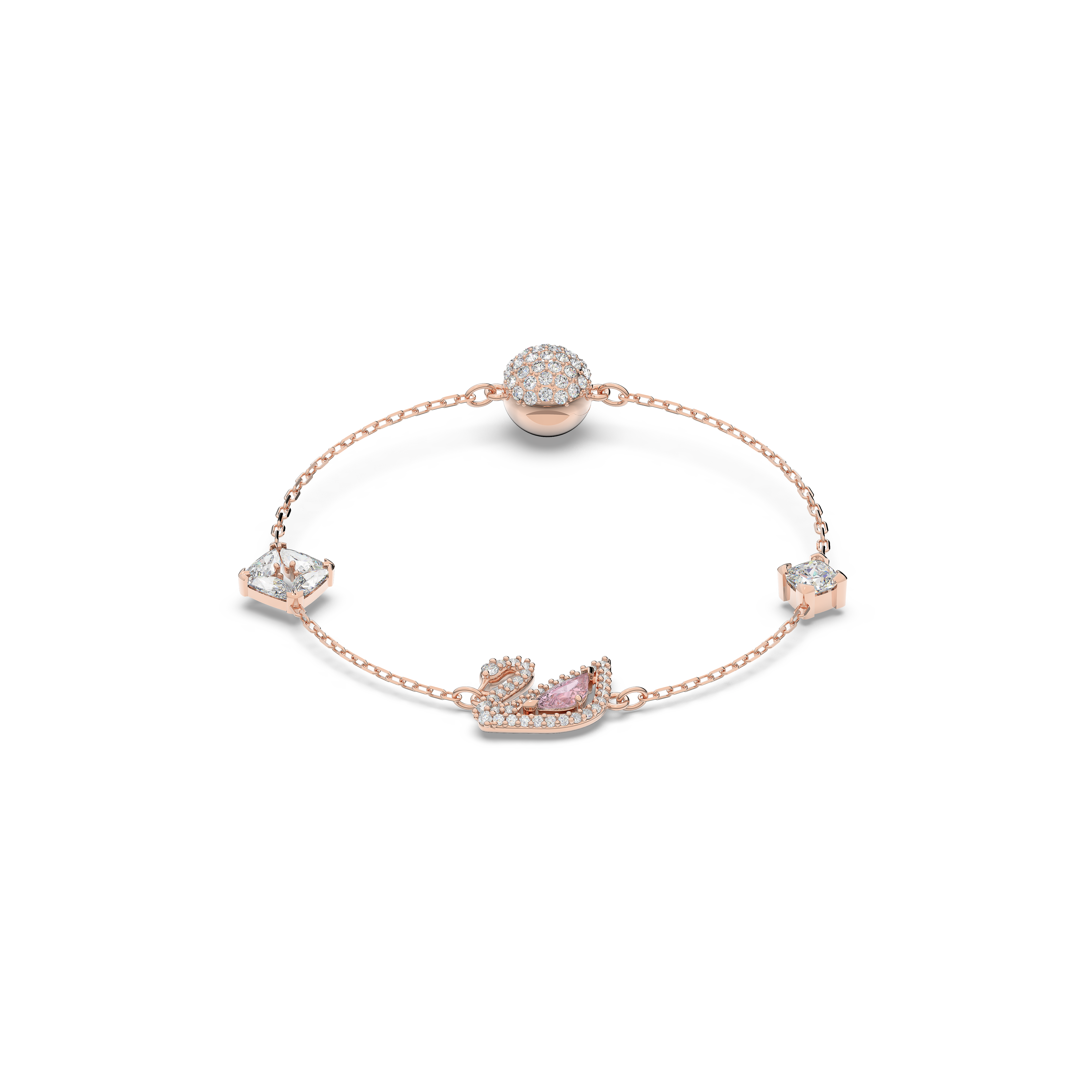 Swarovski Swan bracelet, Swan, Pink, Rose gold-tone plated 5485876 ...