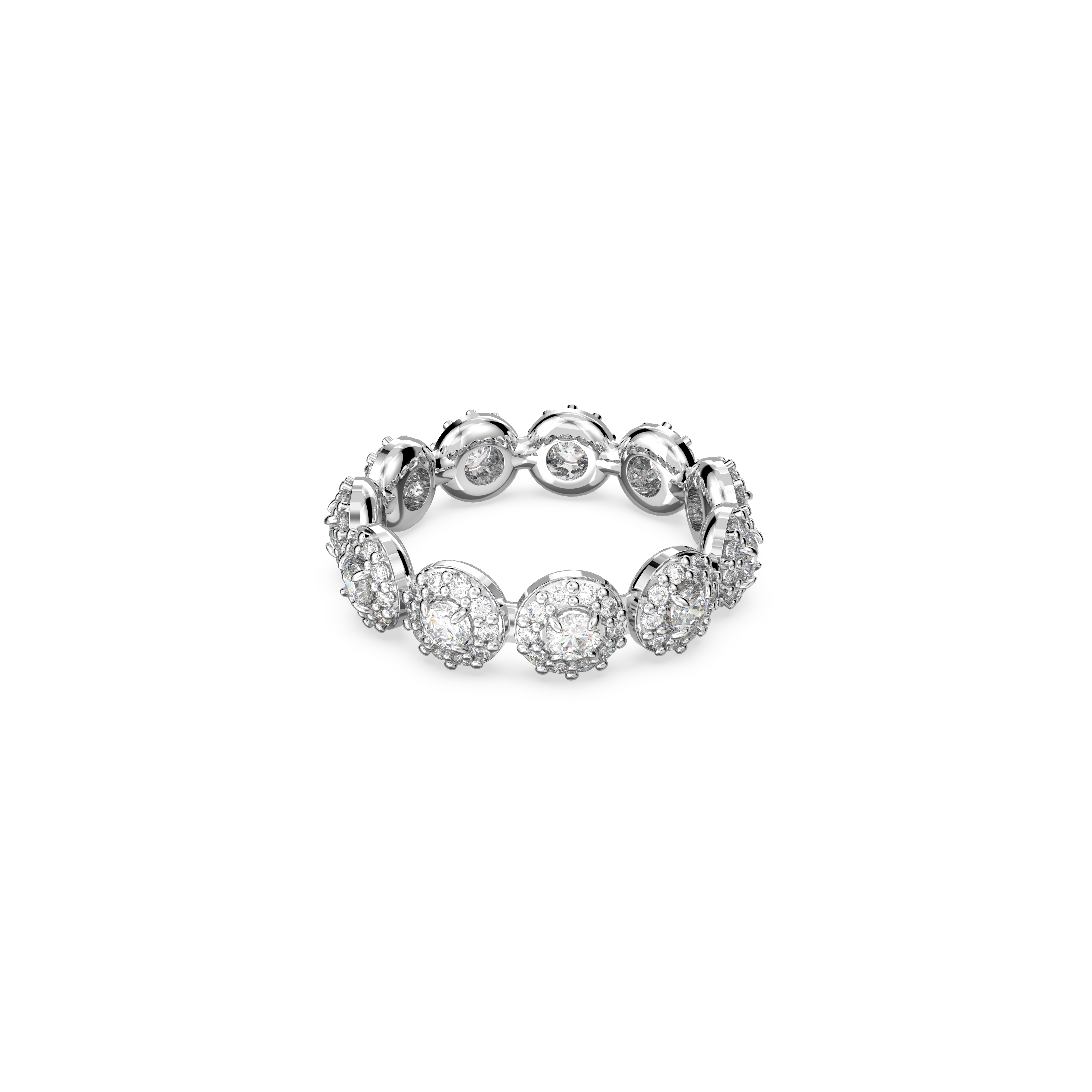 Swarovski Una Angelic ring, Round cut, White, Rhodium plated 5642607 ...