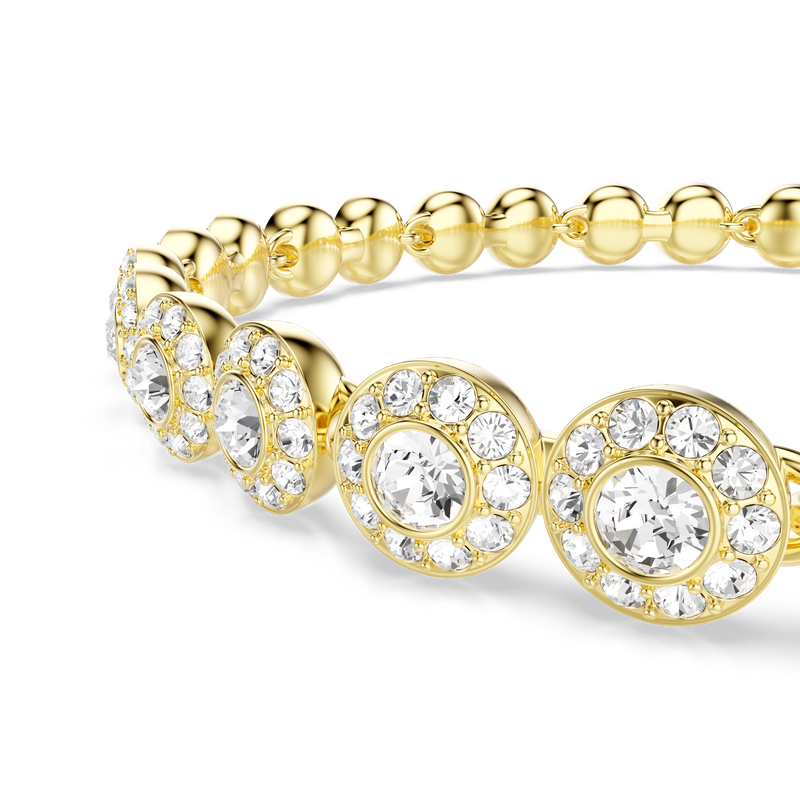 Swarovski Una Angelic set, Round cut, White, Gold-tone plated 5720506 ...